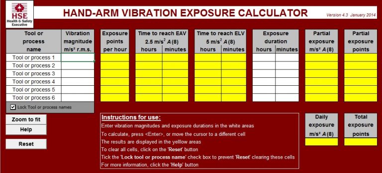 Vibration Risk Assessment (Single) for Construction and Building Work